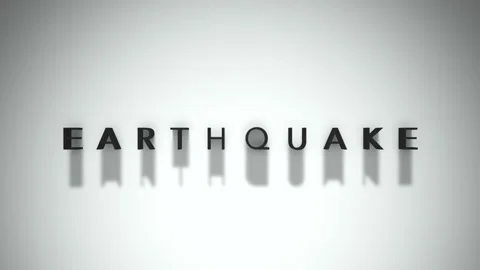 Earthquake 3D title animation matte blac... | Stock Video | Pond5