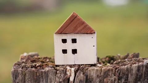 Earthquake concept. Shaking wooden house... | Stock Video | Pond5