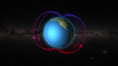Earth's Magnetic Field Animation | Stock Video | Pond5