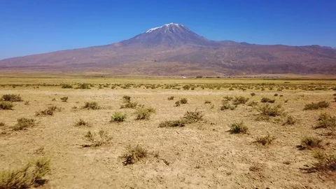 East Anatolian high steppes and Noah's M... | Stock Video | Pond5