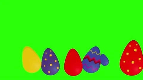 Easter colored eggs animation , chroma k... | Stock Video | Pond5