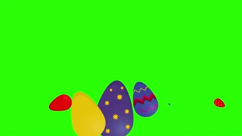 Easter colored eggs animation , chroma k... | Stock Video | Pond5