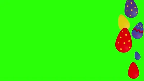 Easter colored eggs animation , chroma k... | Stock Video | Pond5