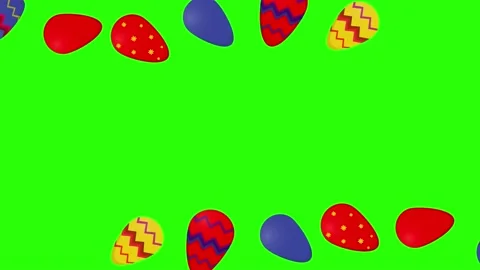 Easter colored eggs animation , chroma k... | Stock Video | Pond5