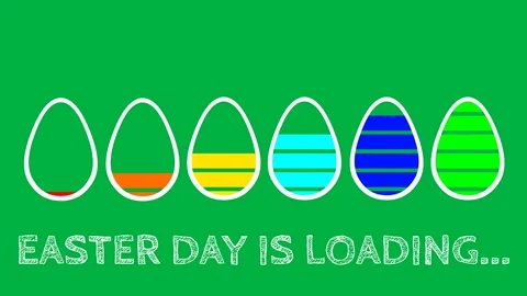 Easter day is loading concept on green s... | Stock Video | Pond5
