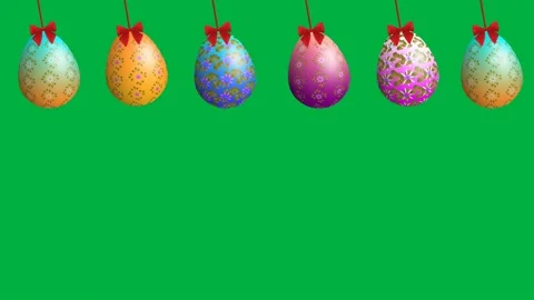 Easter egg animation on green screen wit... | Stock Video | Pond5