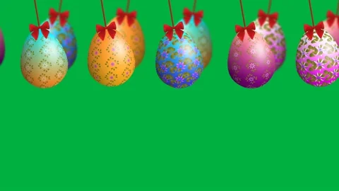 Easter egg animation on green screen | Stock Video | Pond5