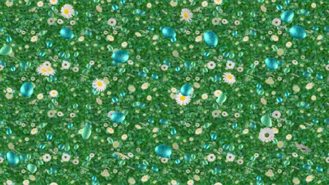 Easter egg background loop tile daisy fa... | Stock Video | Pond5