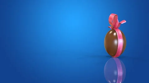 Easter egg blue background | Stock Video | Pond5