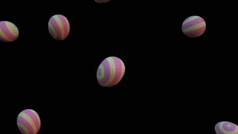 Easter eggs falling down on black backgr... | Stock Video | Pond5