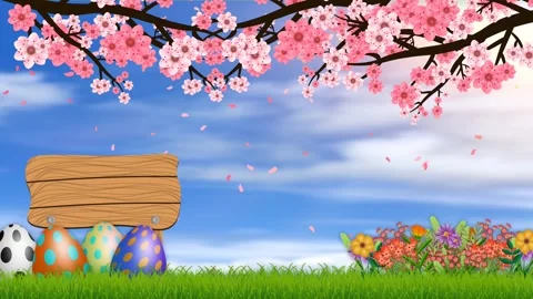 Easter holiday animation with colourful ... | Stock Video | Pond5