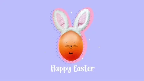 Easter holiday greeting video with egg w... | Stock Video | Pond5