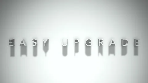 easy upgrade 3D title animation white te... | Stock Video | Pond5