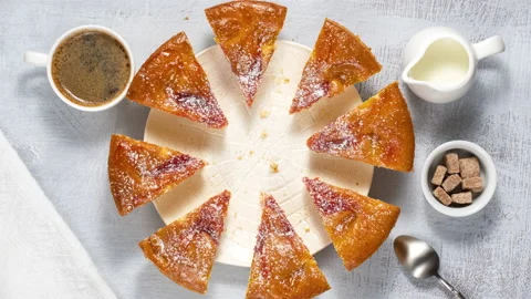 Eating cake bite by bite, stop motion. P... | Stock Video | Pond5