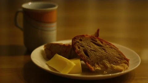 Eating modest dinner | Stock Video | Pond5