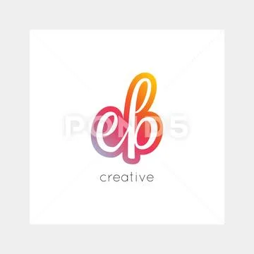 EB logo, vector. Useful as branding symbol, app icon, alphabet element ...