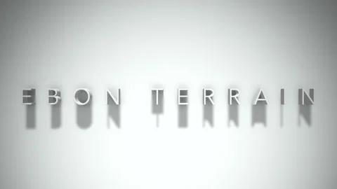 ebon terrain 3D title animation white te... | Stock Video | Pond5