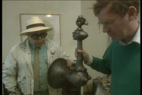 Eccentric inventor Wilf Lunn showing his... | Stock Video | Pond5