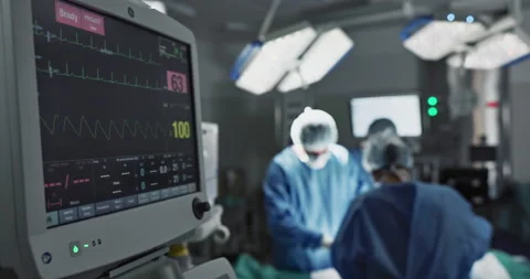 ECG, screen and machine for cardiology i... | Stock Video | Pond5