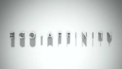 eco affinity 3D title animation white te... | Stock Video | Pond5