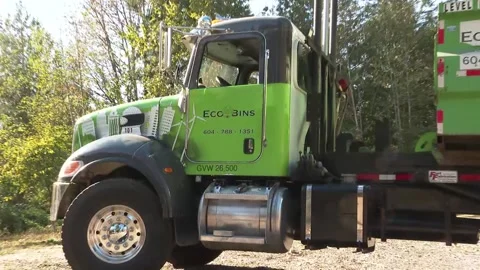 Eco Bins Roll Off Waste Container Servic... | Stock Video | Pond5