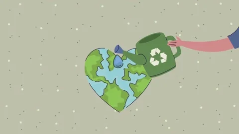 eco friendly animation with hand lifting... | Stock Video | Pond5