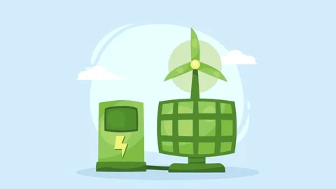 eco friendly solar panel animation | Stock Video | Pond5