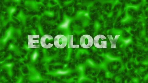 Ecology inscription on animated liquid g... | Stock Video | Pond5