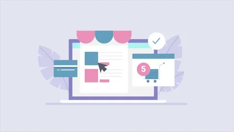 eCommerce Cart - eCommerce checkout anim... | Stock Video | Pond5