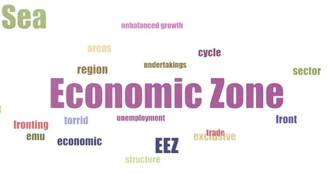 Economic Zone Tag Cloud Animated On Whit... | Stock Video | Pond5