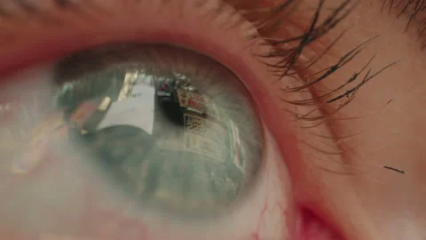 ECU Eye Reflection, Times Square, New Yo... | Stock Video | Pond5