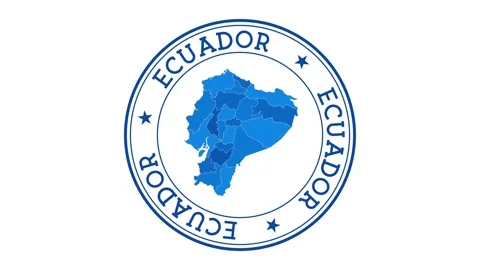 Ecuador intro. Badge with the circular n... | Stock Video | Pond5