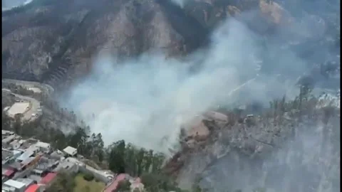 Ecuador: Massive Wildfire Erupts In Quit... | Stock Video | Pond5