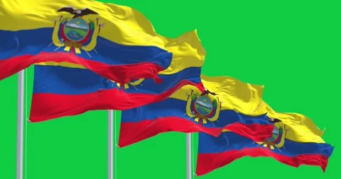 Ecuador national flags waving in the win... | Stock Video | Pond5