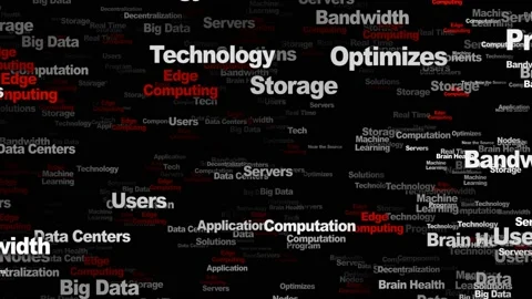 EDGE COMPUTING Keywords Animation, Backg... | Stock Video | Pond5
