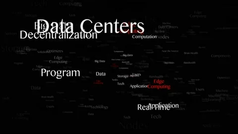 EDGE COMPUTING Keywords Animation, Backg... | Stock Video | Pond5
