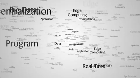 EDGE COMPUTING Keywords Animation, Backg... | Stock Video | Pond5