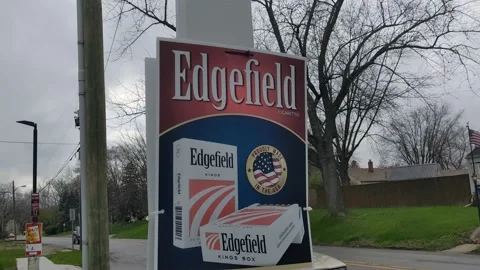 Edgefield Cigarettes Signage | Stock Video | Pond5