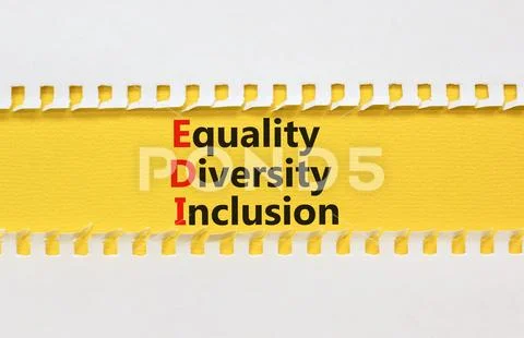 EDI equality diversity inclusion symbol. Concept words EDI equality diversi.. ~ Hi Res #274360688