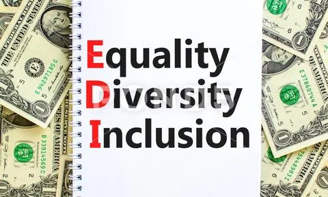 EDI equality diversity inclusion symbol. Concept words EDI equality diversi.. Stock Image #274361001