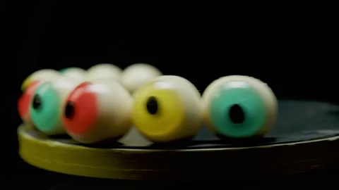 Edible troll eyes for Halloween atmosphe... | Stock Video | Pond5