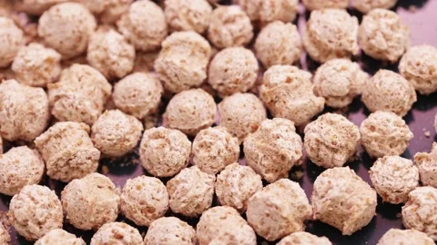 Edible wheat bran from peeled rye flour | Stock Video | Pond5