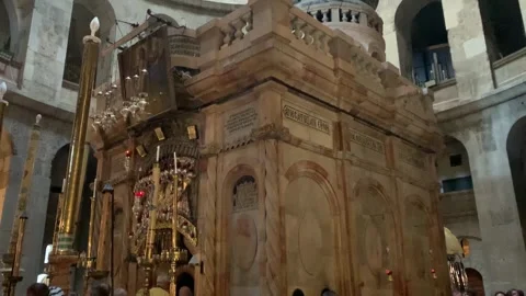 Edicule of the Jesus Tomb at Church of t... | Stock Video | Pond5