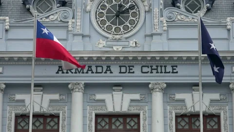 Edificio Armada de Chile in Plaza Sotoma... | Stock Video | Pond5