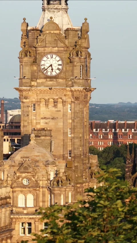 Edinburgh highlighting iconic landmarks ... | Stock Video | Pond5