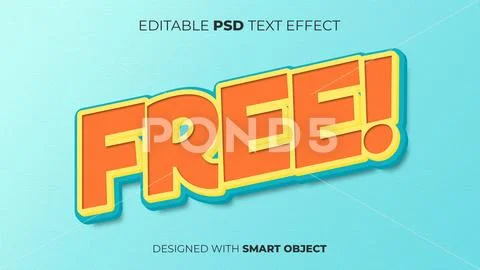 Editable PSD Text Effect of Free for Title, Copy, Poster, Event, etc ...