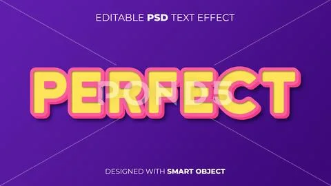 Editable PSD Text Effect of Perfect for Title, Copy, Poster, Event, etc ...