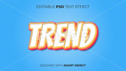 Editable PSD Text Effect of Trend for Title, Copy, Poster, Event, etc ...