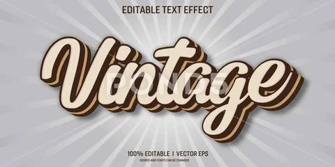Editable vintage vector text effect with modern style design ...