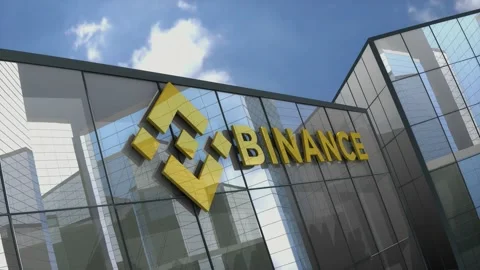 Editorial, Binance logo on glass buildin... | Stock Video | Pond5